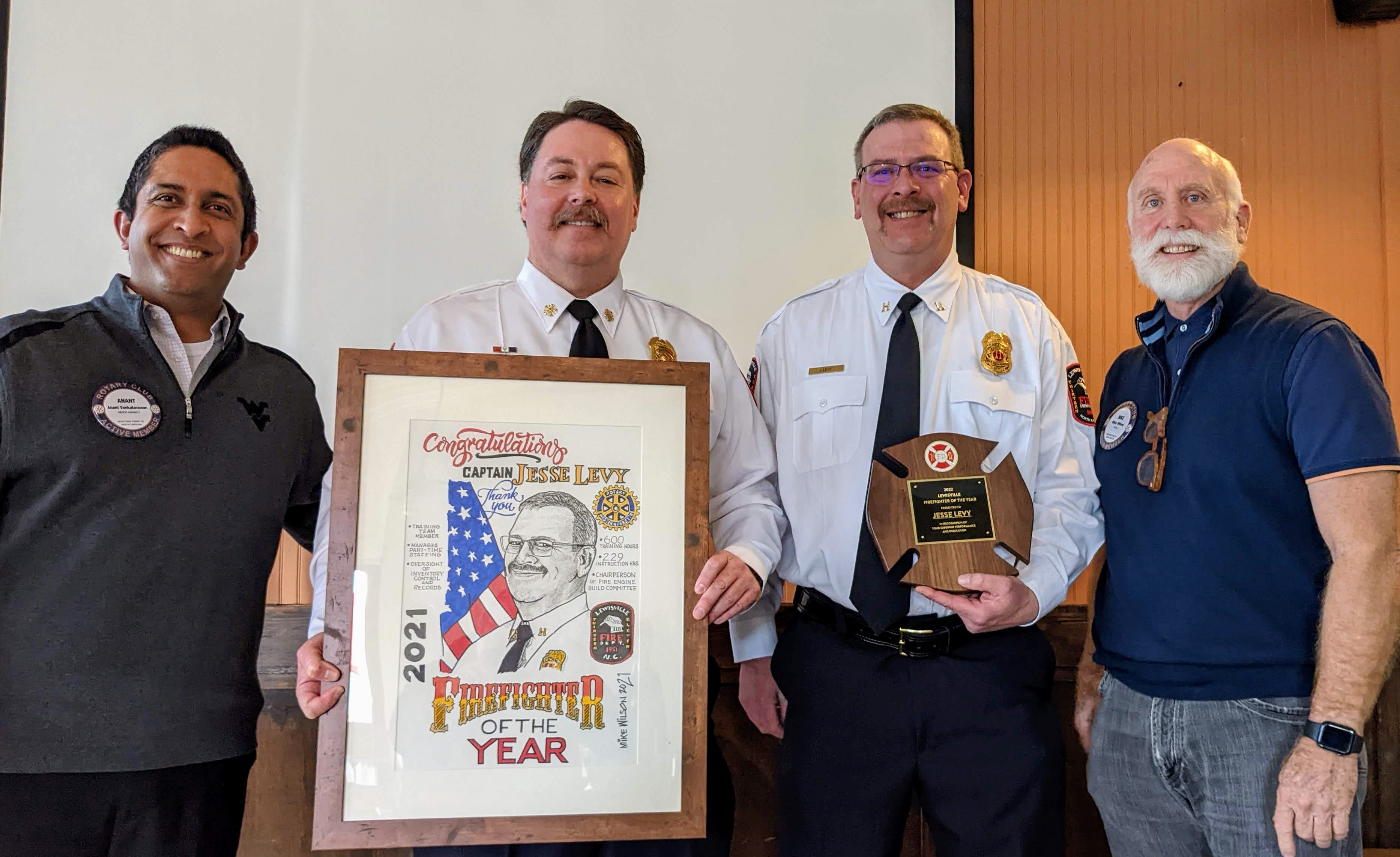 Rotary of Western Forsyth presents Firefighter of the Year award to ...